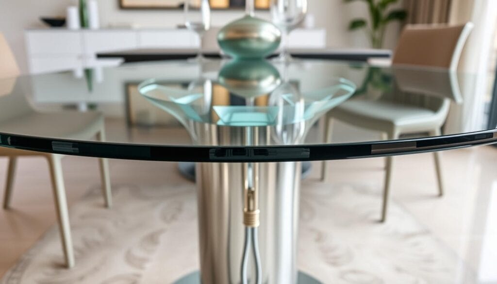 Round Glass Dining Table for 6 - Modern Dining Solutions
