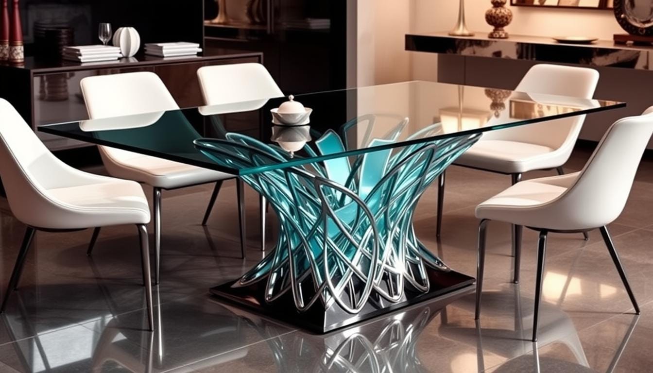 Furniture Dining Table Glass | Elegant Glass Dining Tables