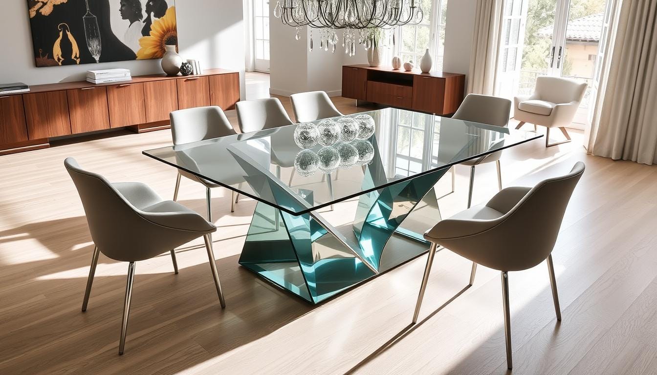 Furniture Dining Table Glass | Elegant Glass Dining Tables
